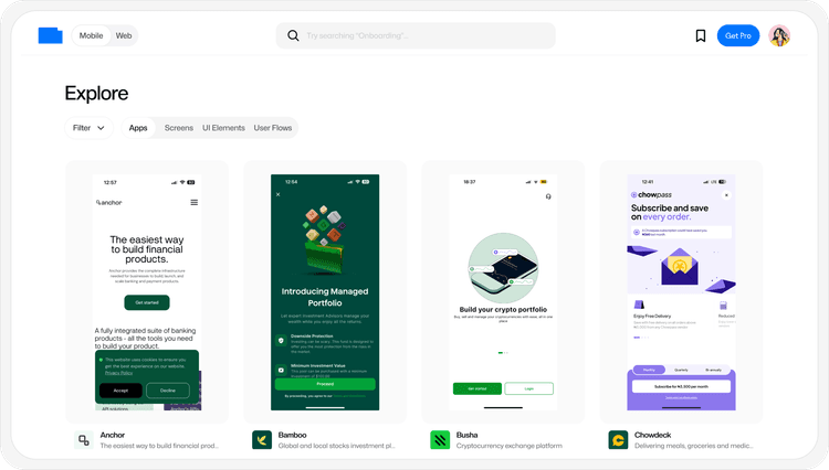 Tabs - UI & UX design inspiration for mobile & web apps